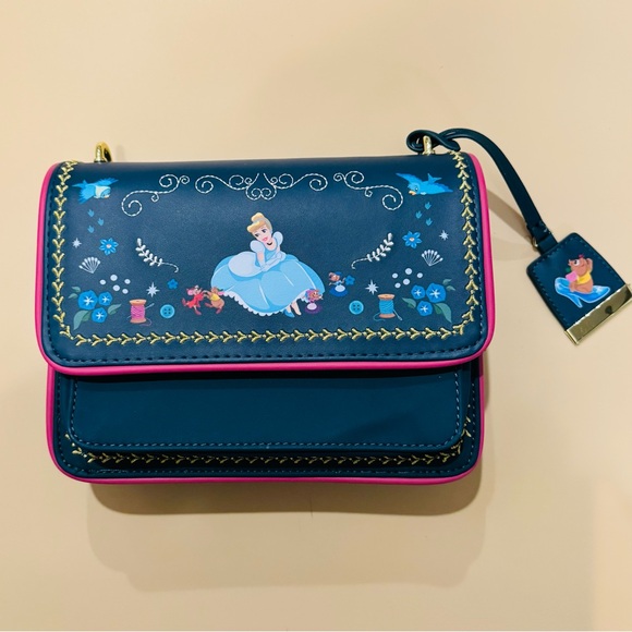 Disney | Bags | Disney Loungefly Cinderella Storybook Crossbody Floral ...